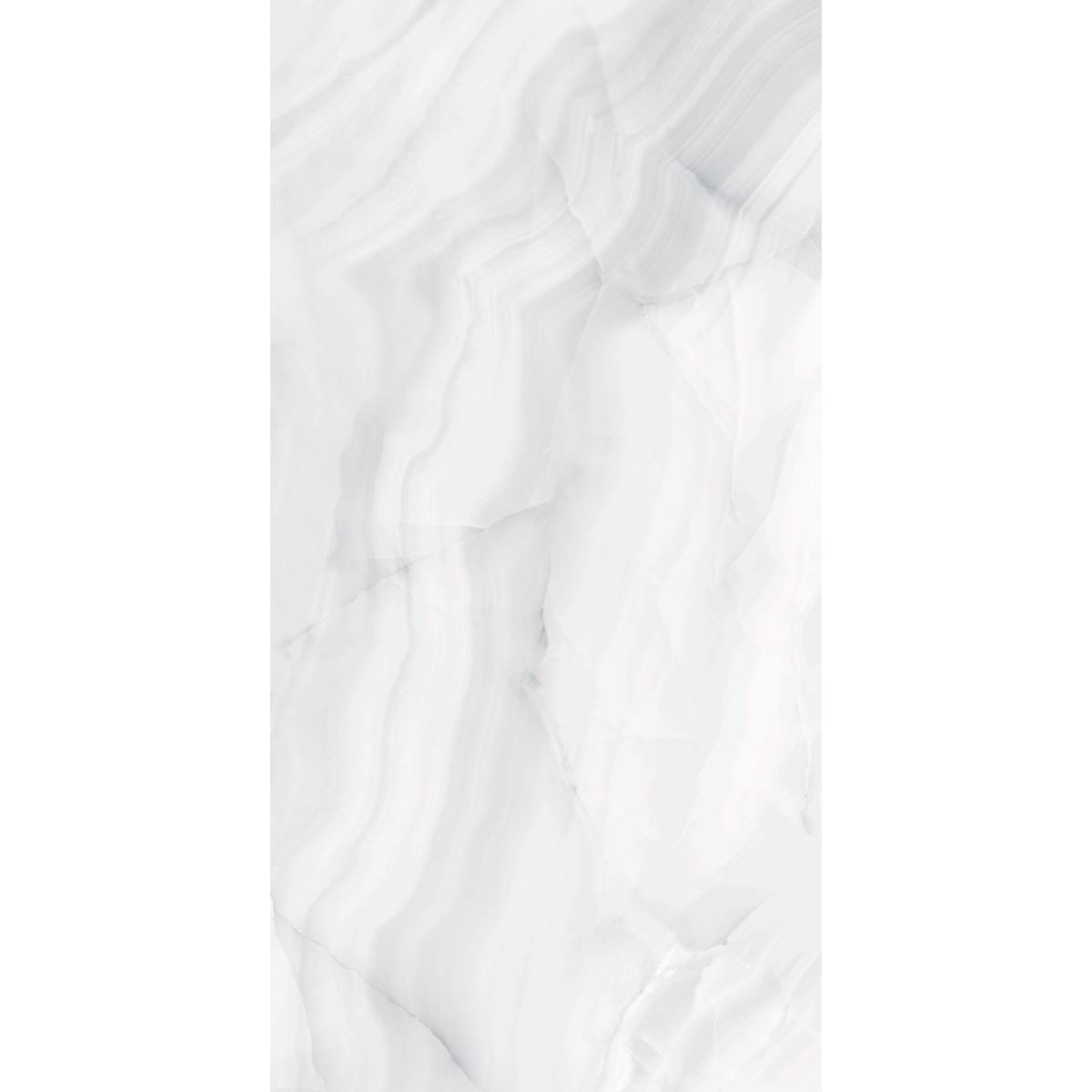 Lesklá Velkoformátová Dlažba V Imitaci Mramoru Rodas White 60 × 120 Cm